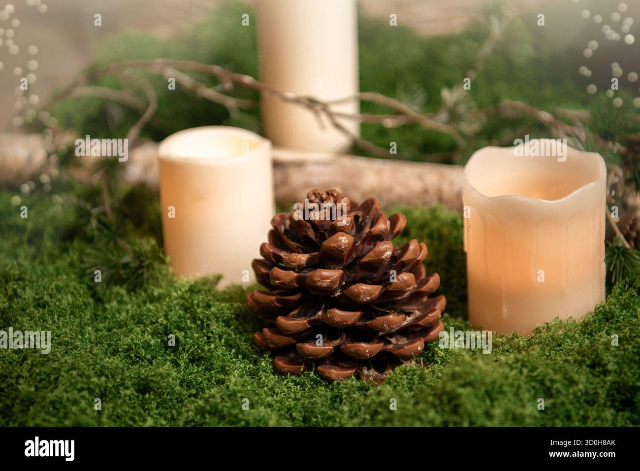 Christmas still life candle hi-res stock photography and images - Alamy