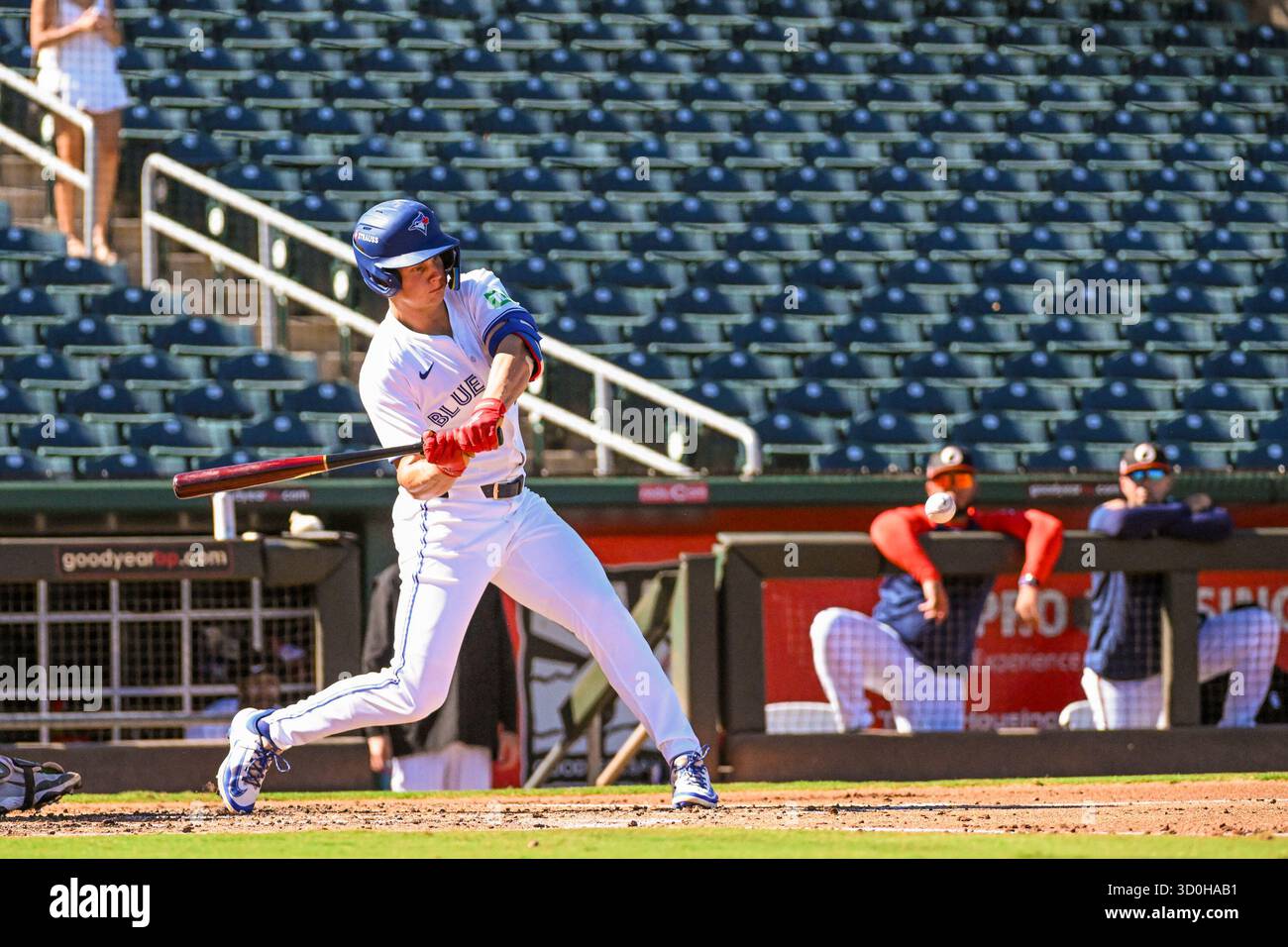 Salt River Rafters designated hitter Josh Kasevich (4) singles in the ...