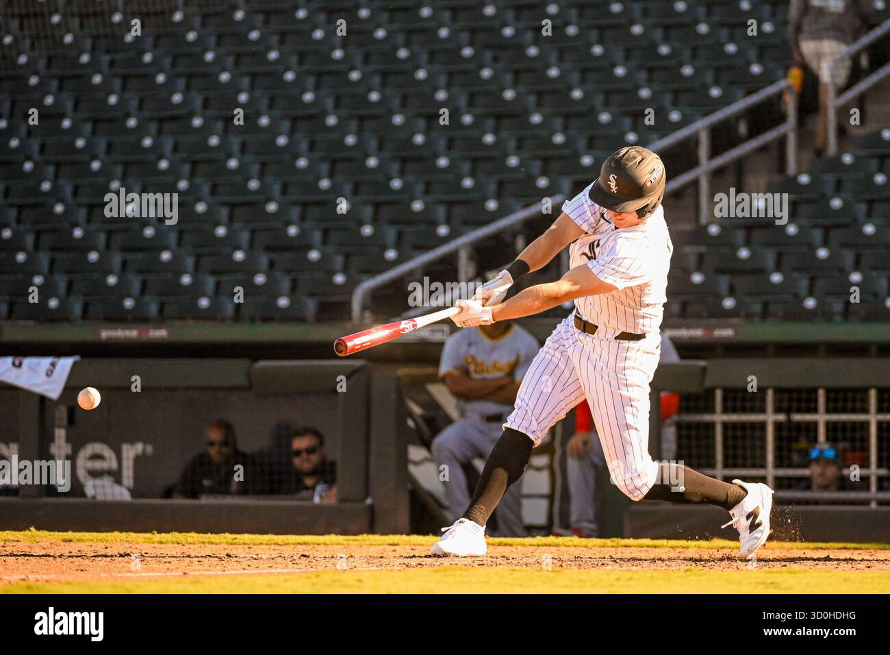 Glendale Desert Dogs left fielder Caden Connor (20) grounds out in the ...