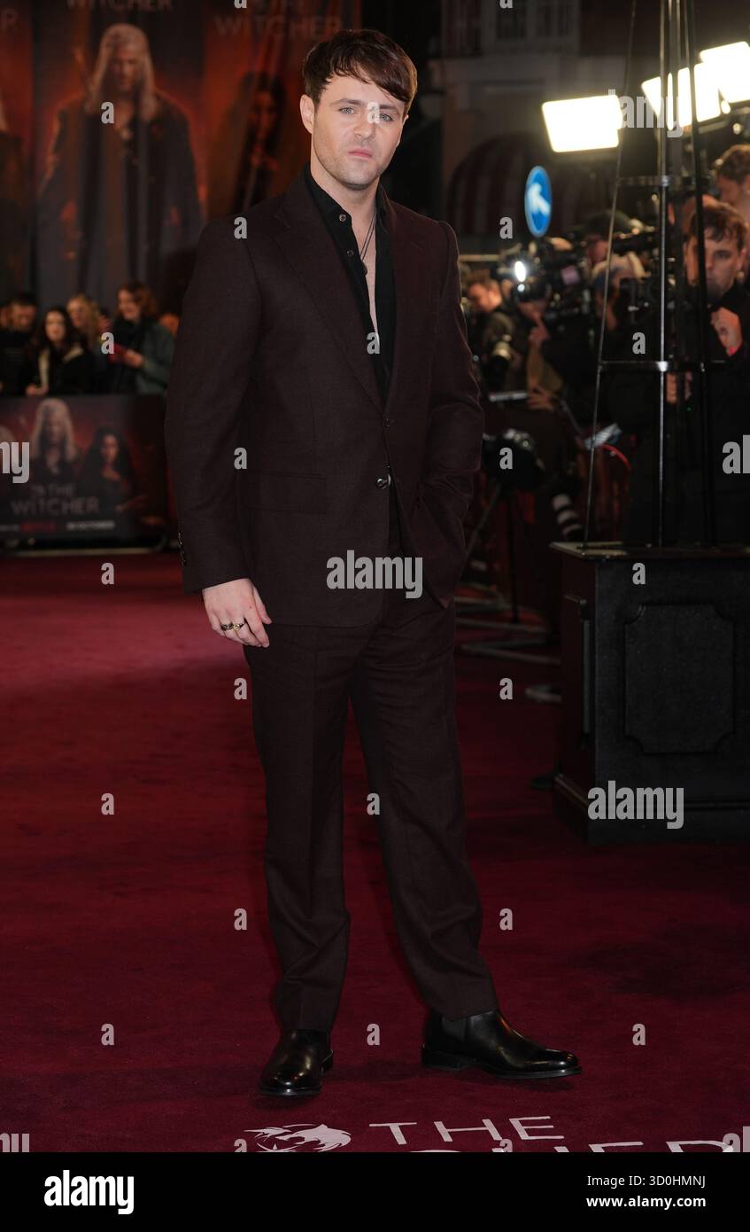 Joey Batey at the global premiere for season four of The Witcher, at ...