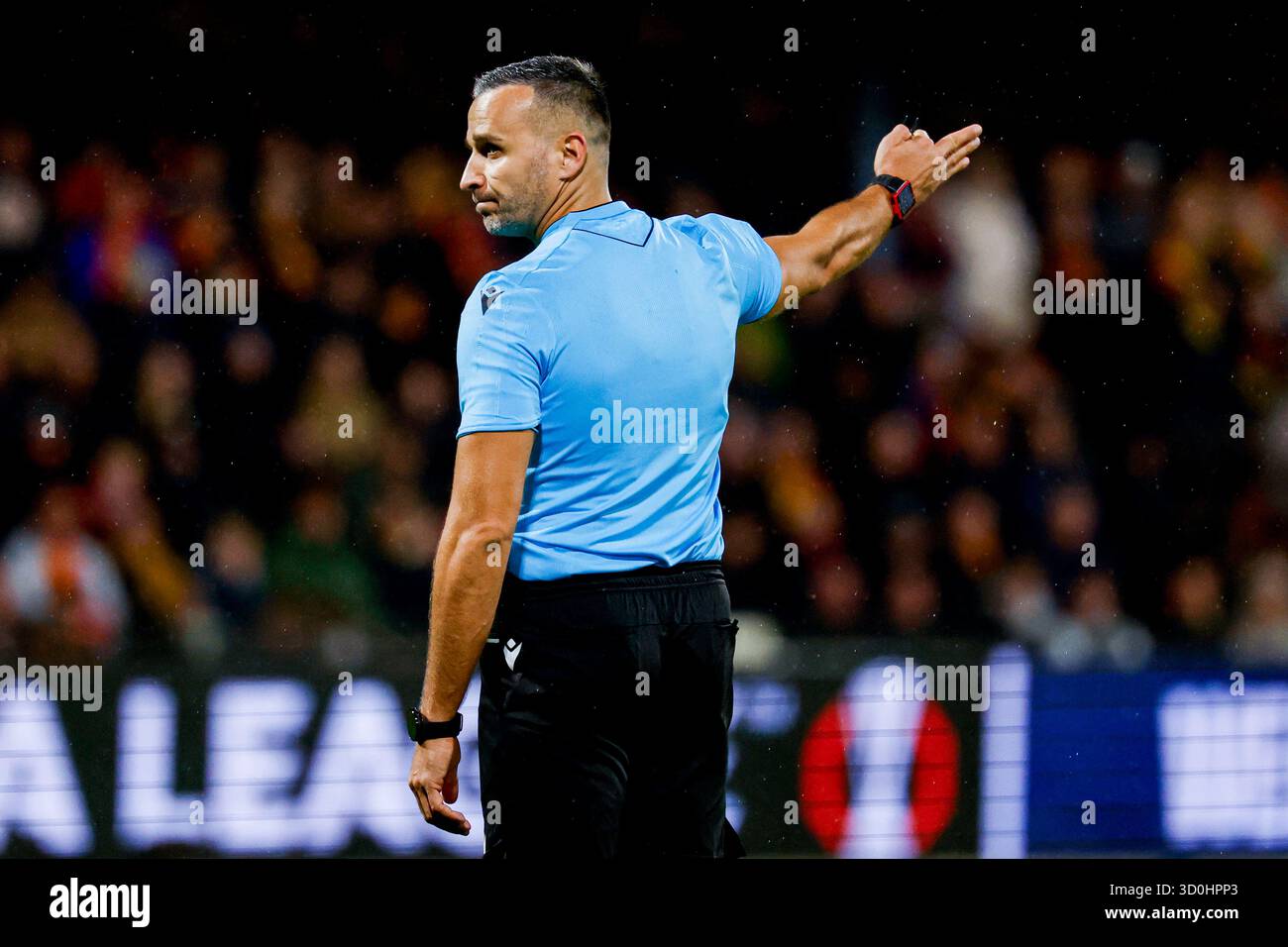 referee Filip Glova gestures during the UEFA Europa League 2025/26 ...