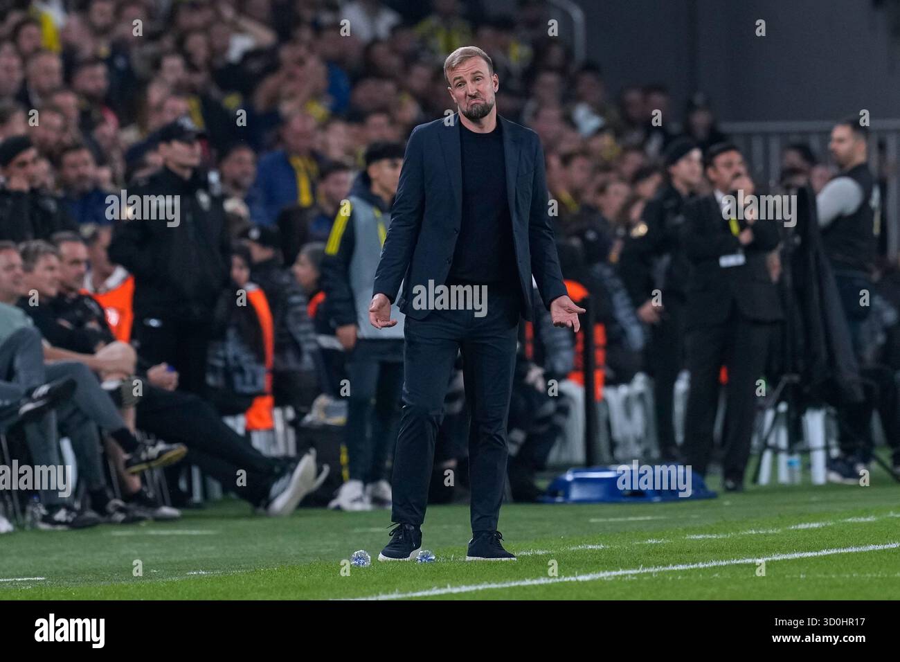 Stuttgart's head coach Sebastian Hoeness gestures during the Europa ...