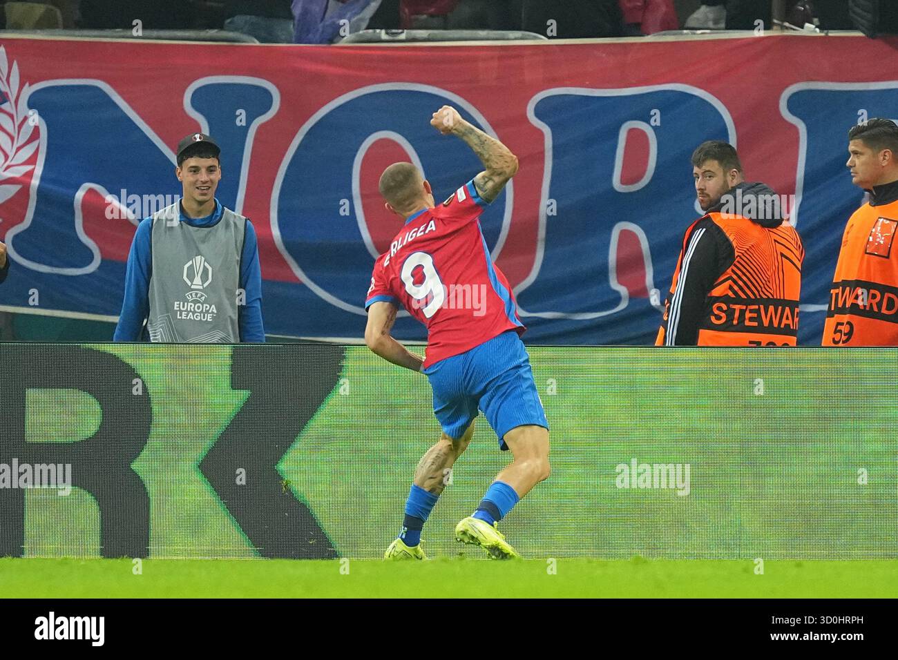 FCSB's Daniel Birligea celebrates after scoring his side's first goal ...