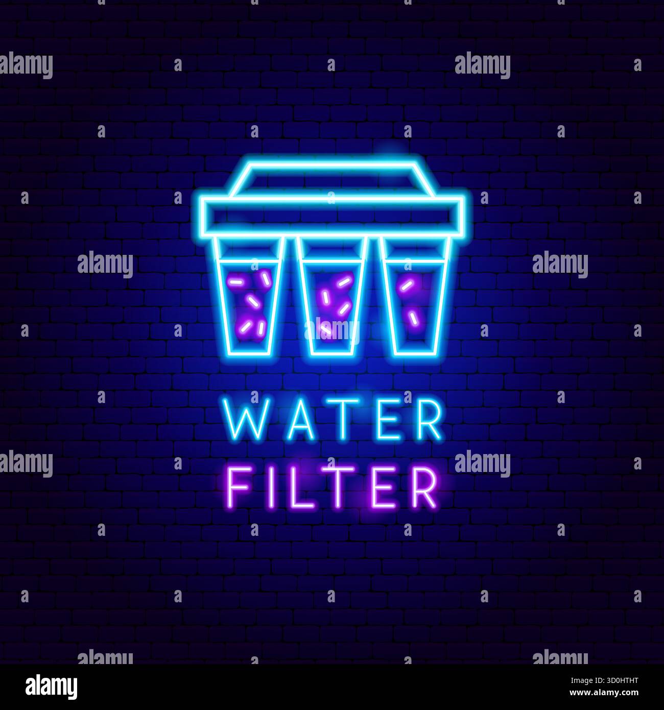 Natural water purification system Stock Vector Images - Alamy