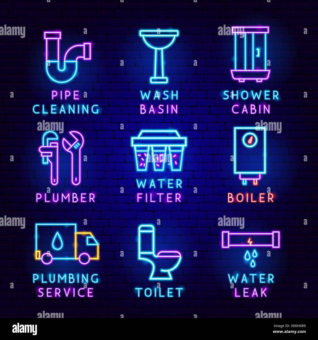 Plumber cleaning toilet sewerage Stock Vector Images - Alamy