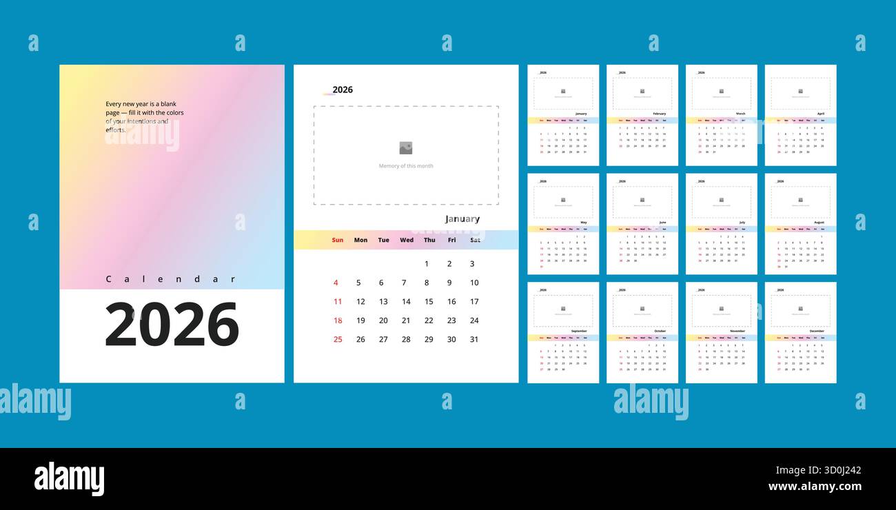Graphic calendar color background photo Stock Vector Images - Alamy