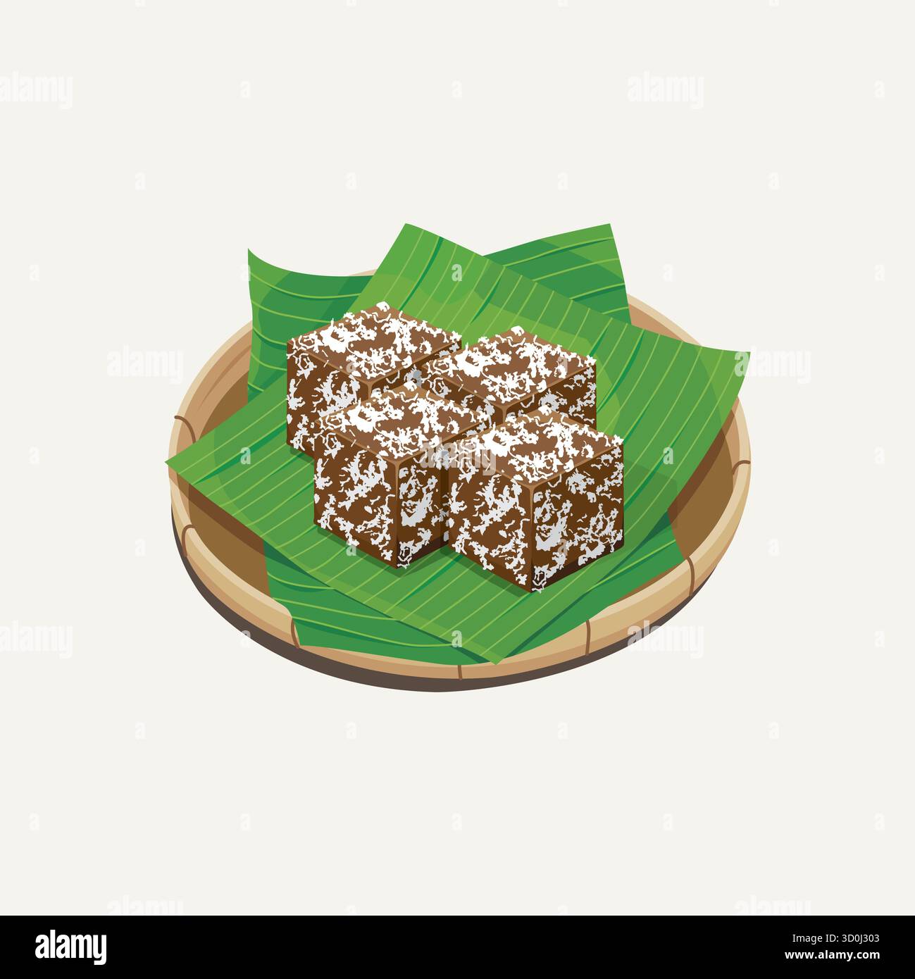 Vector illustration of Malaysia traditional dessert, Kuih Kaswi Stock ...