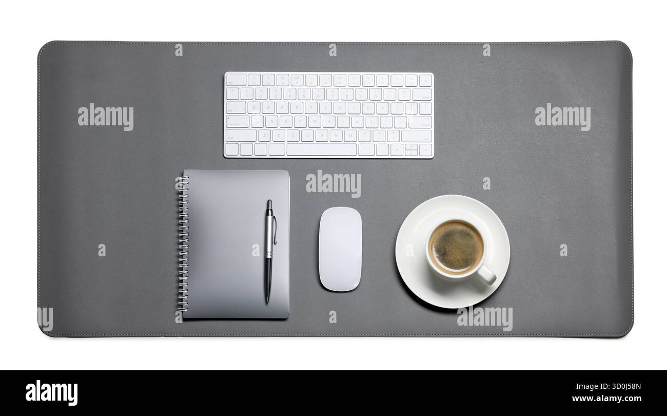 Work desk flat lay Cut Out Stock Images & Pictures - Alamy