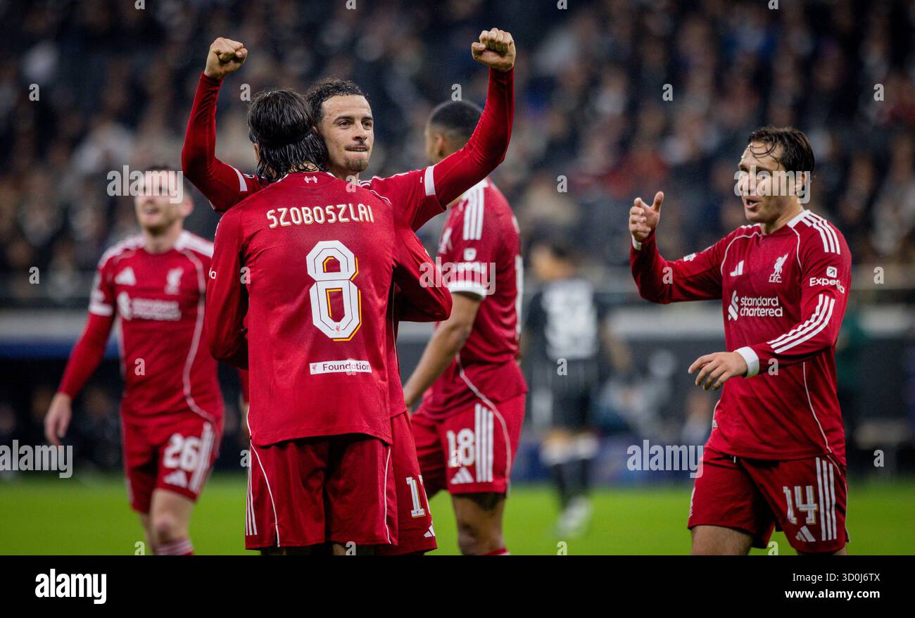 Frankfurt, Germany. 22nd Oct 2025. . Goal celebration: Dominik ...