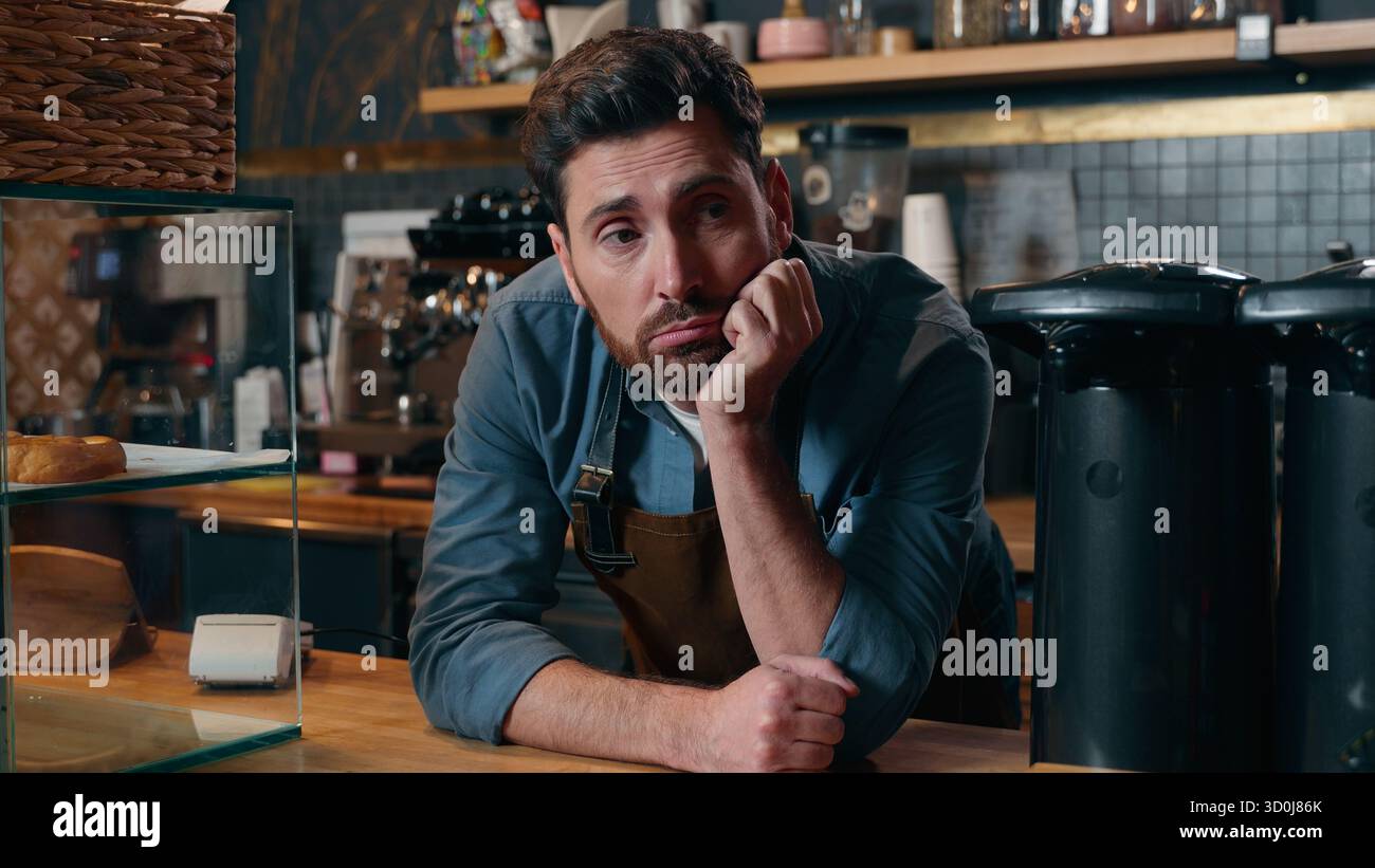 Disappointed caucasian waiter man hi-res stock photography and images ...