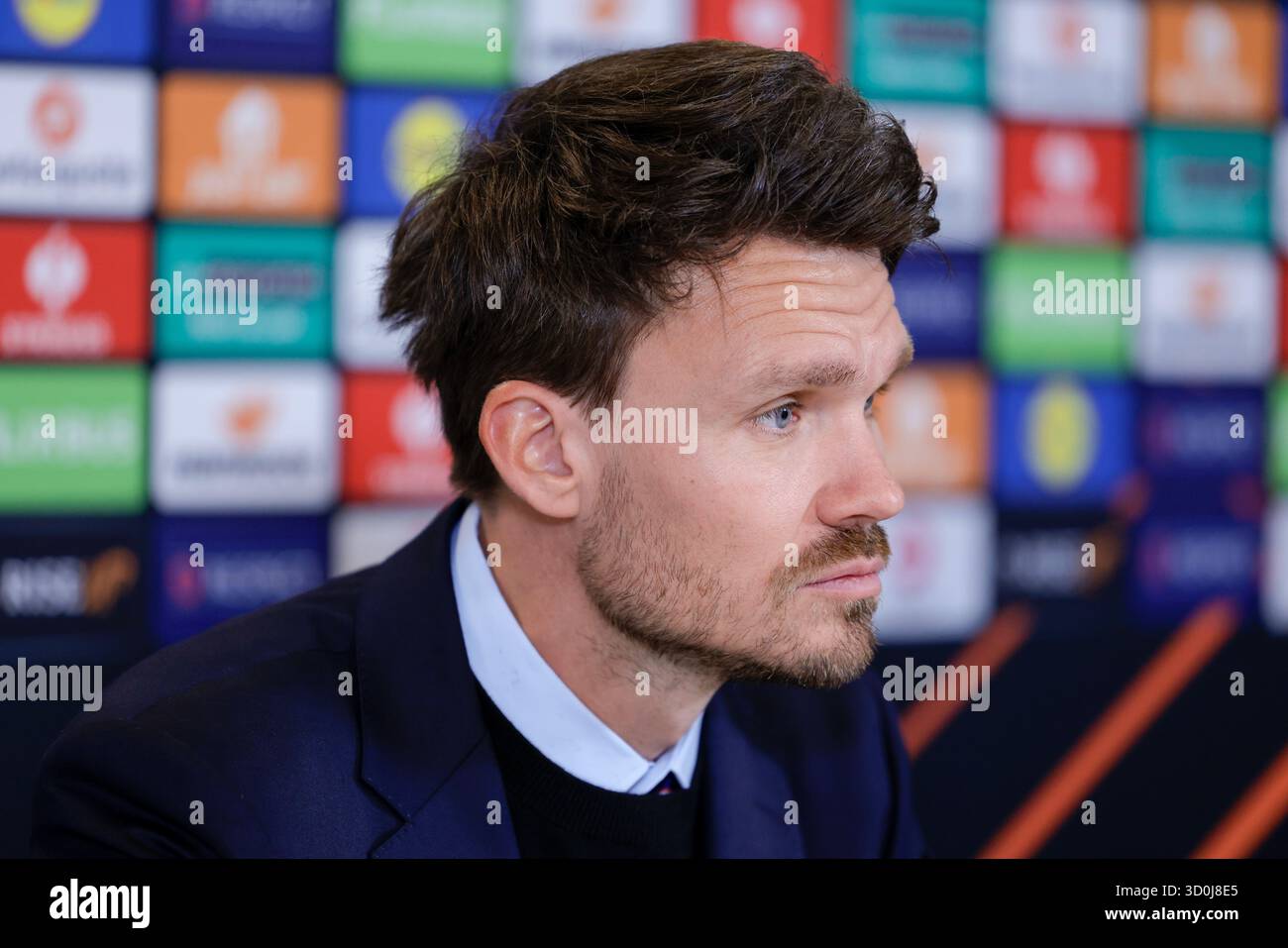 Bergen 20251023. Rangers head coach Danny Rohl after the loss in the ...