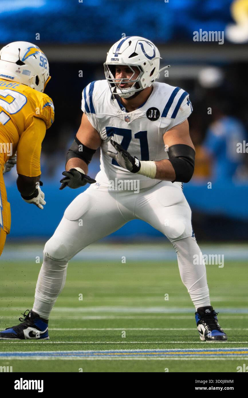 Indianapolis Colts offensive tackle Matt Goncalves (71) takes his ...