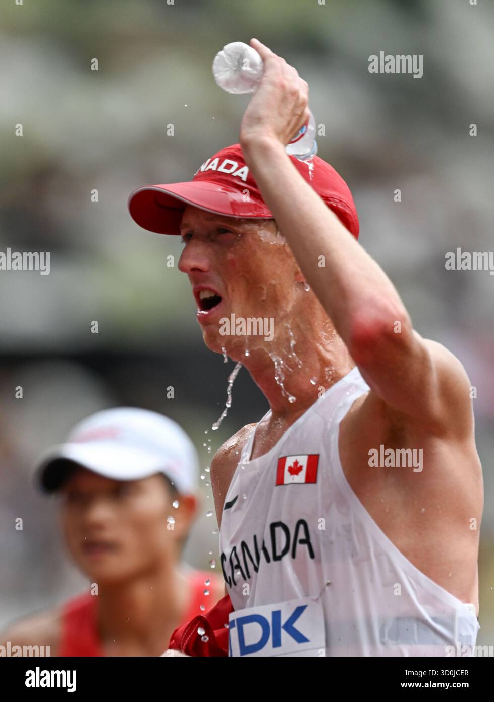 Evan Dunfee of Canada competing in the competing in the 35k Mens walk ...