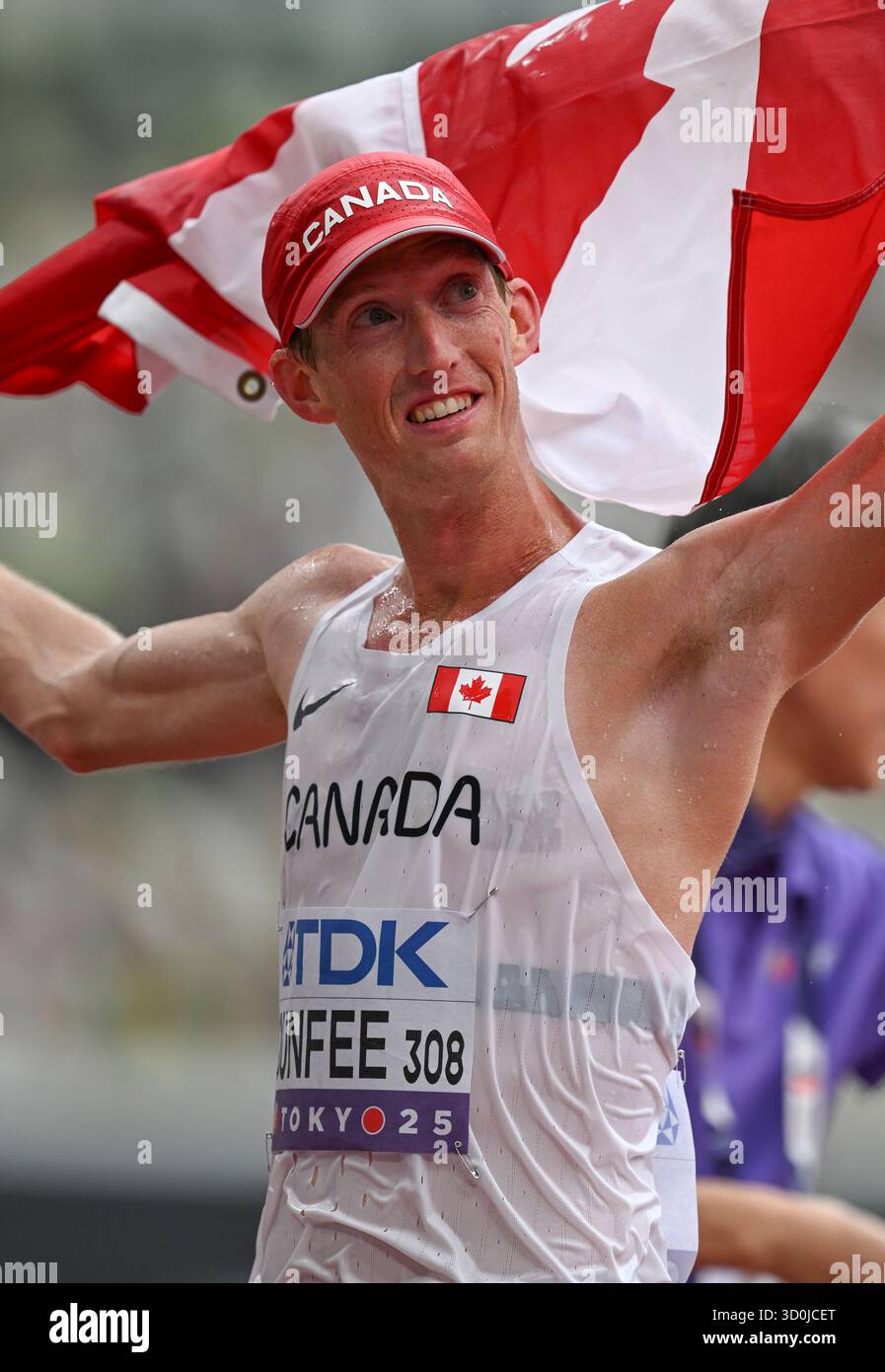 Evan Dunfee of Canada competing in the competing in the 35k Mens walk ...