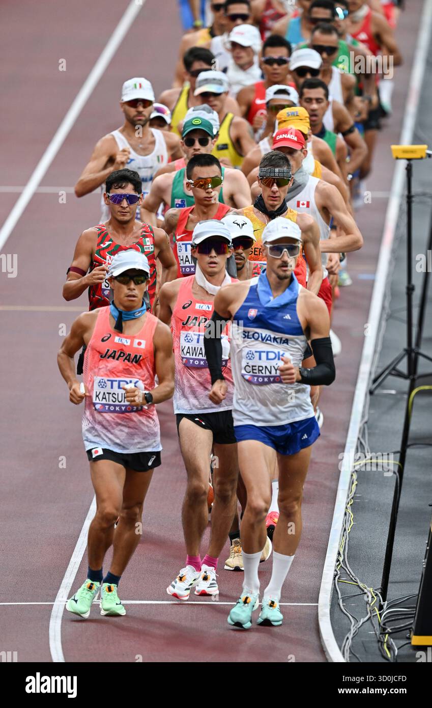 Hayato Katsuki of Japan competing in the 35k Mens walk at the World ...