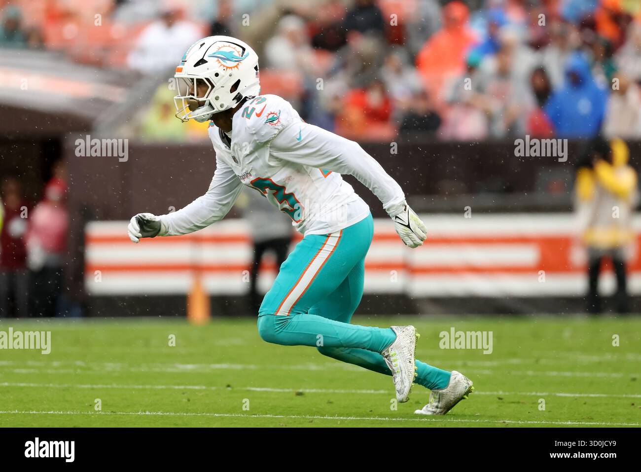 Miami Dolphins cornerback Jack Jones (23) runs after the ball during an ...