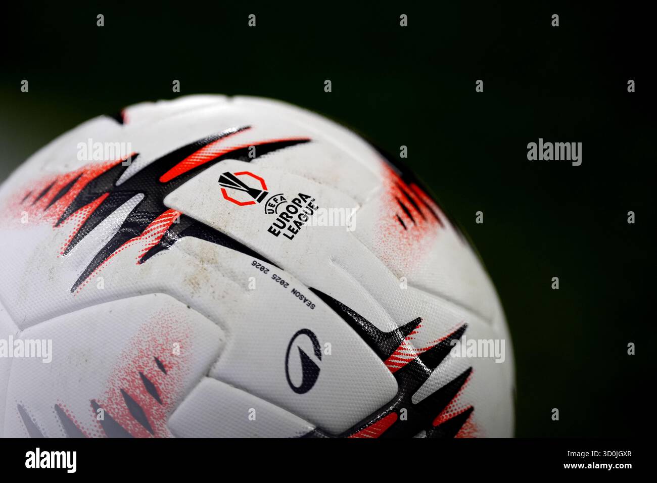 Detail view of a Kipsta UEFA Europa League match ball during the UEFA ...