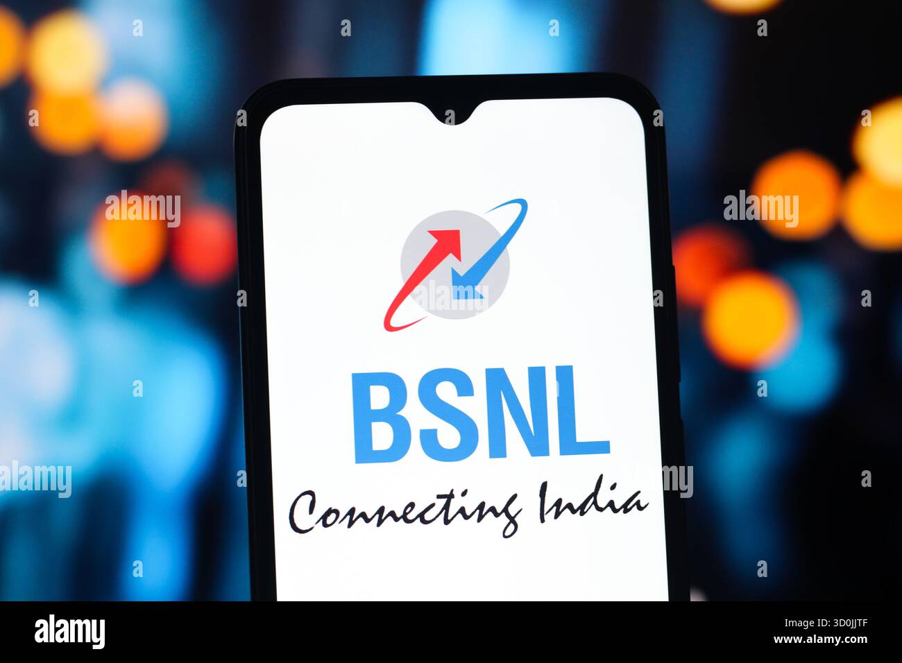 In this photo illustration, the BSNL (Bharat Sanchar Nigam Limited ...