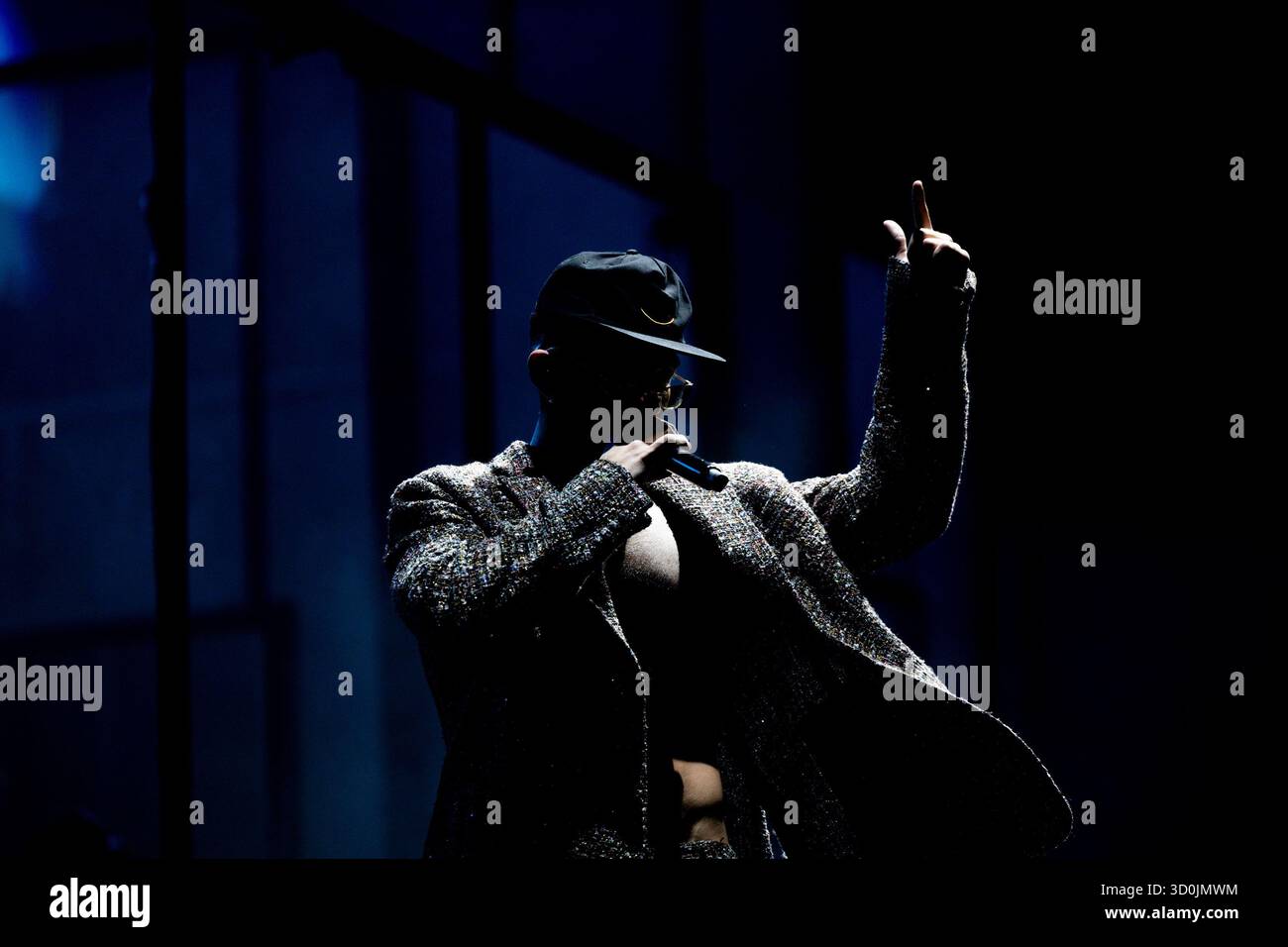 The singer Manuel Turizo during a concert at the Movistar Arena, on ...