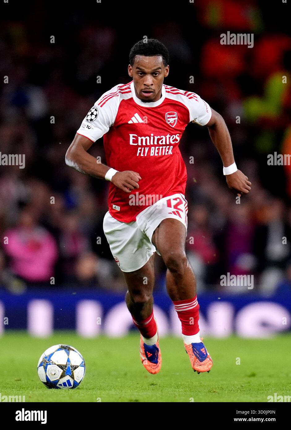 Arsenal’s Jurrien Timber during the UEFA Champions League match at the ...