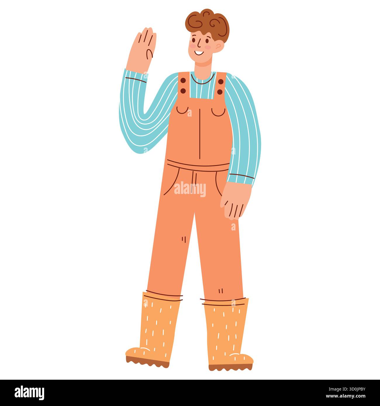 Man in boots standing Stock Vector Images - Alamy