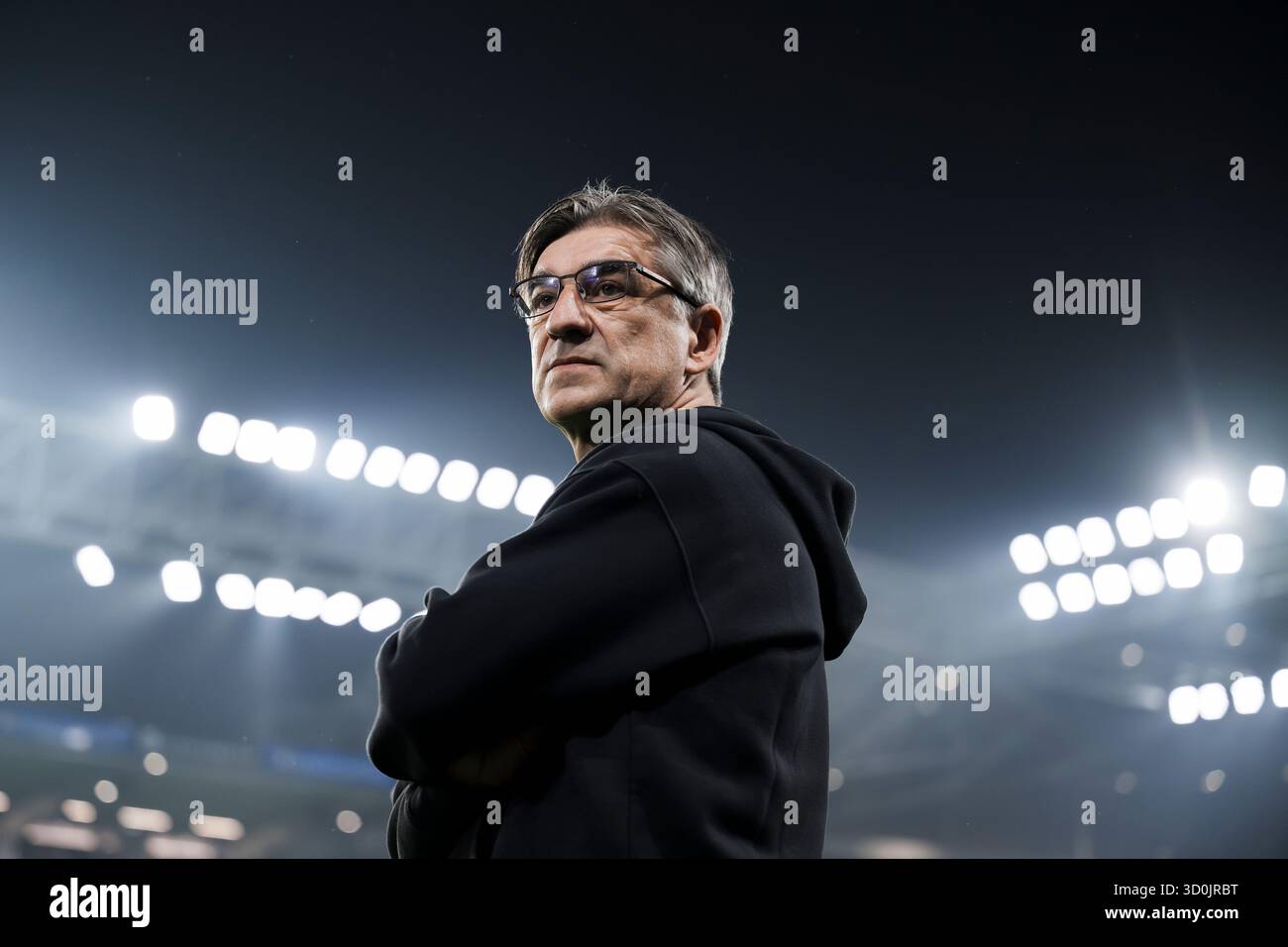 Ivan Juric, head coach of Atalanta BC, looks on prior to the UEFA ...