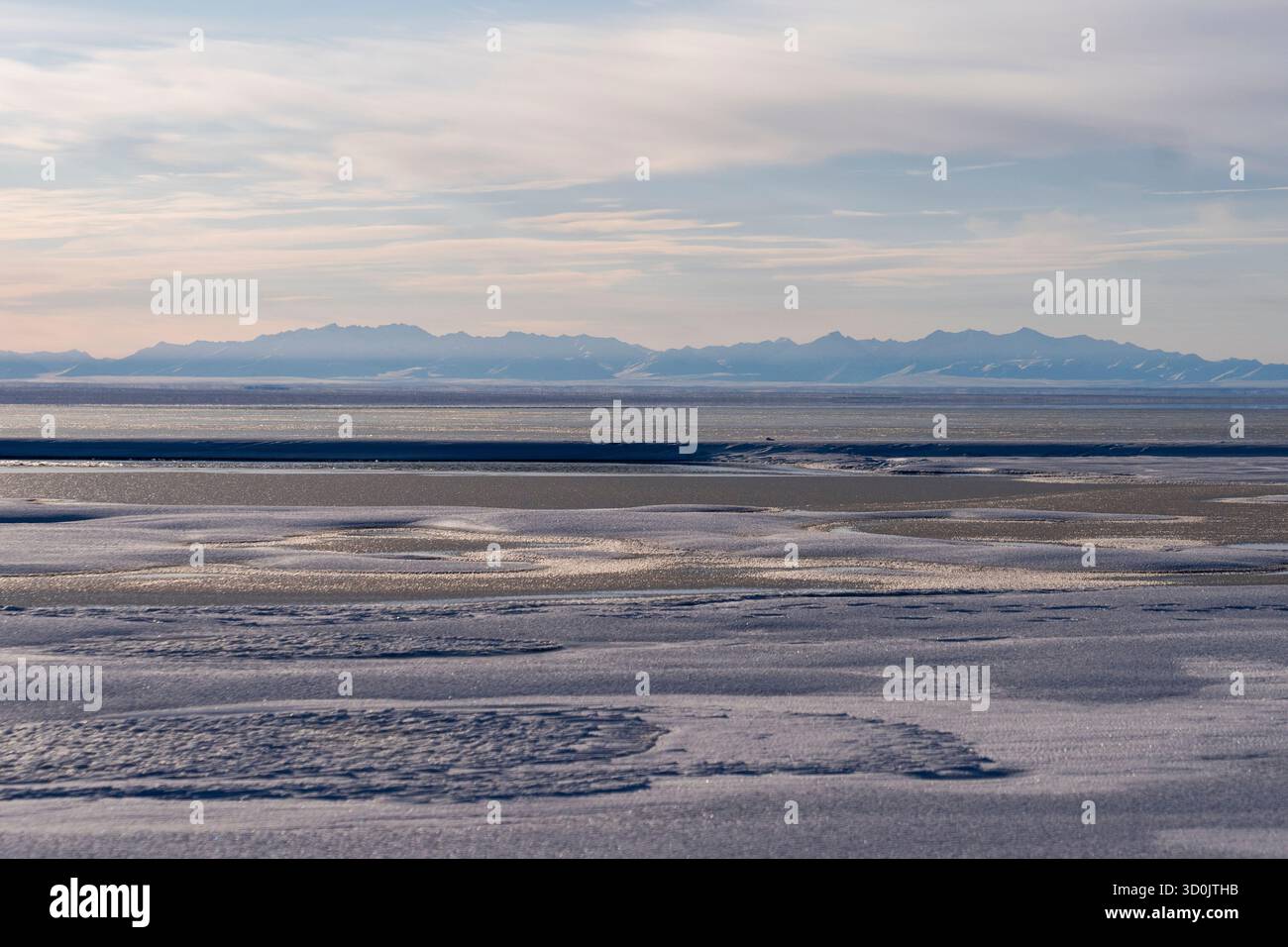 FILE - The Kaktovik Lagoon and the Brooks Range mountains of the Arctic ...