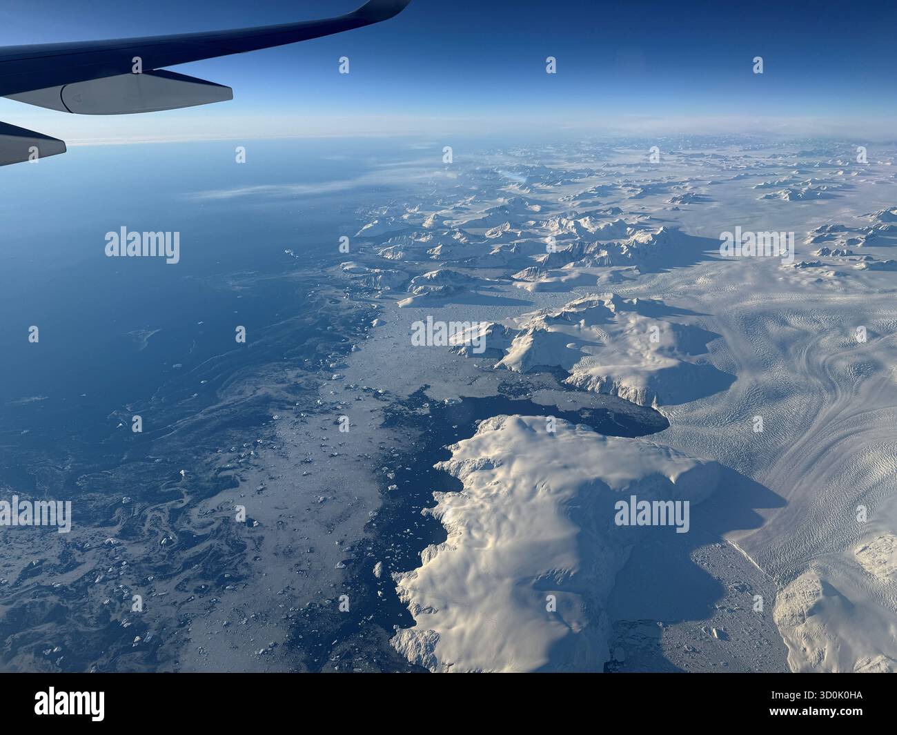 Greenland. 23rd Oct, 2025. View from an airplane flying over Greenland ...