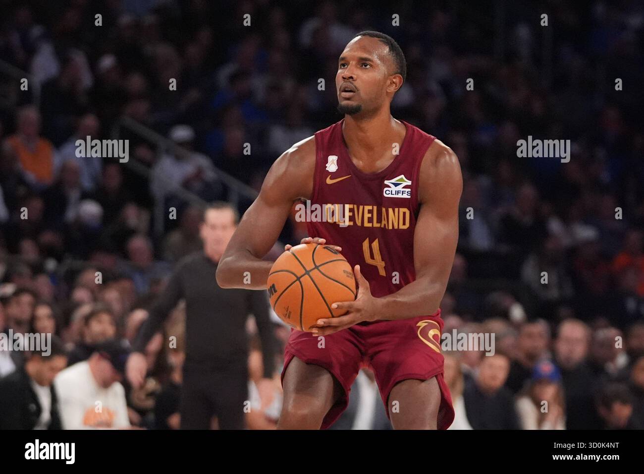 Cleveland Cavaliers' Evan Mobley (4) during the first half of an NBA ...