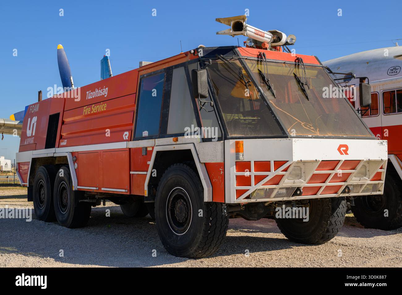 Vintage airport fire tender hi-res stock photography and images - Alamy