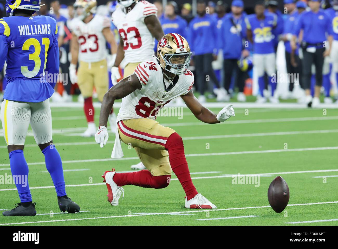 San Francisco 49ers wide receiver Kendrick Bourne (84) celebrates after ...