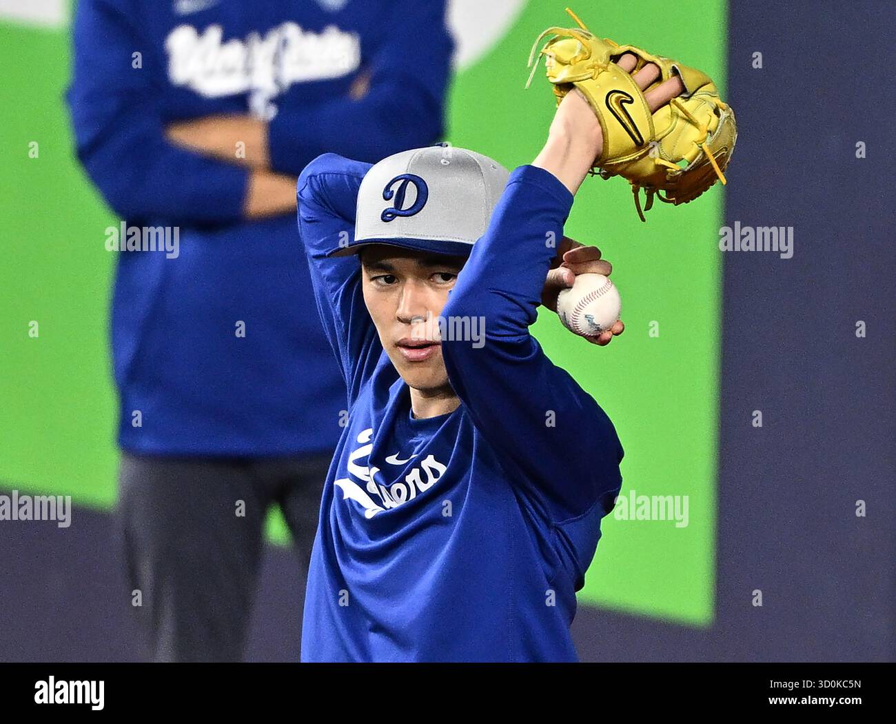 Los Angeles Dodgers Pitcher Roki Sasaki Pitches During An Mlb World