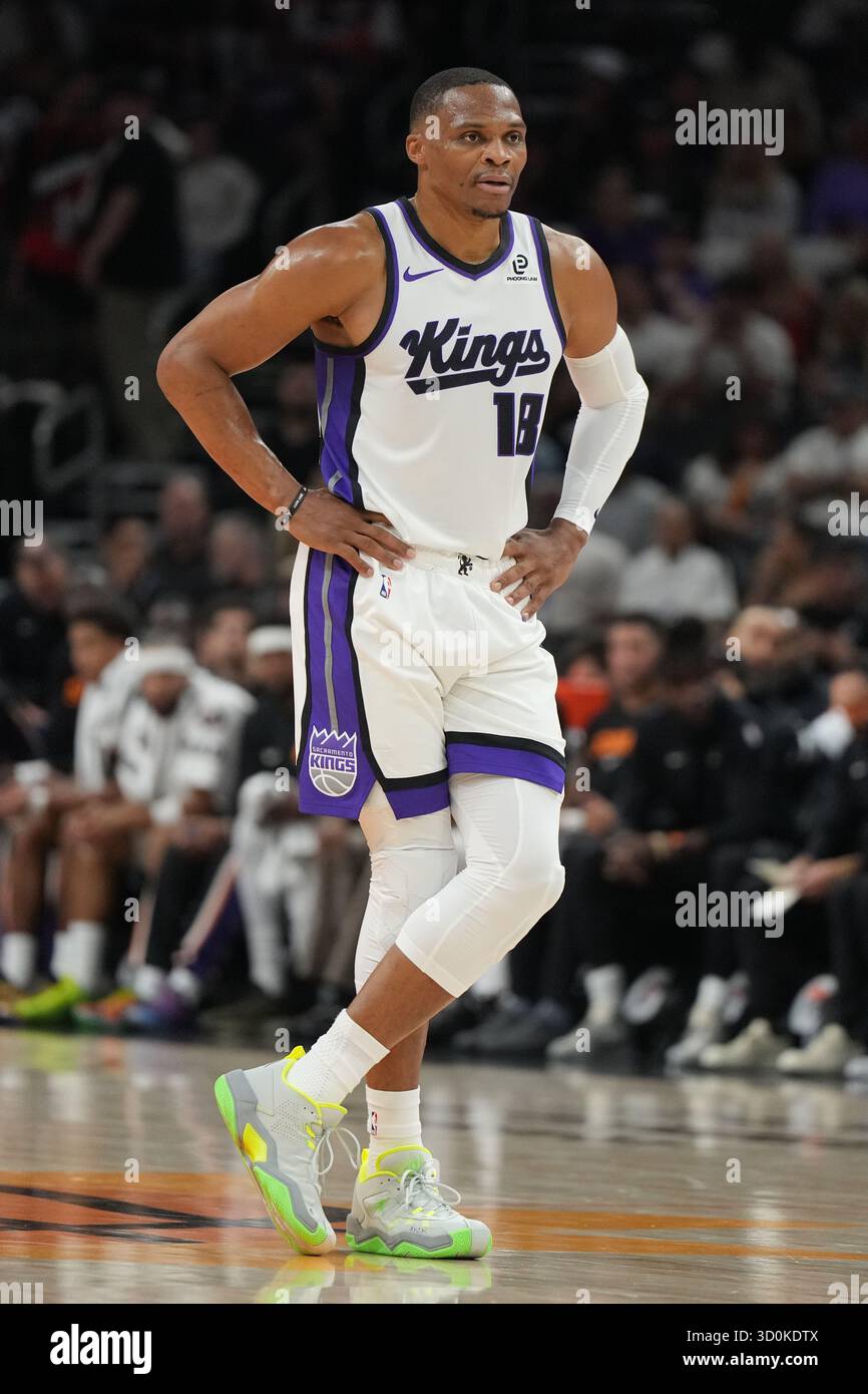 Sacramento Kings forward Russell Westbrook against the Phoenix Suns ...