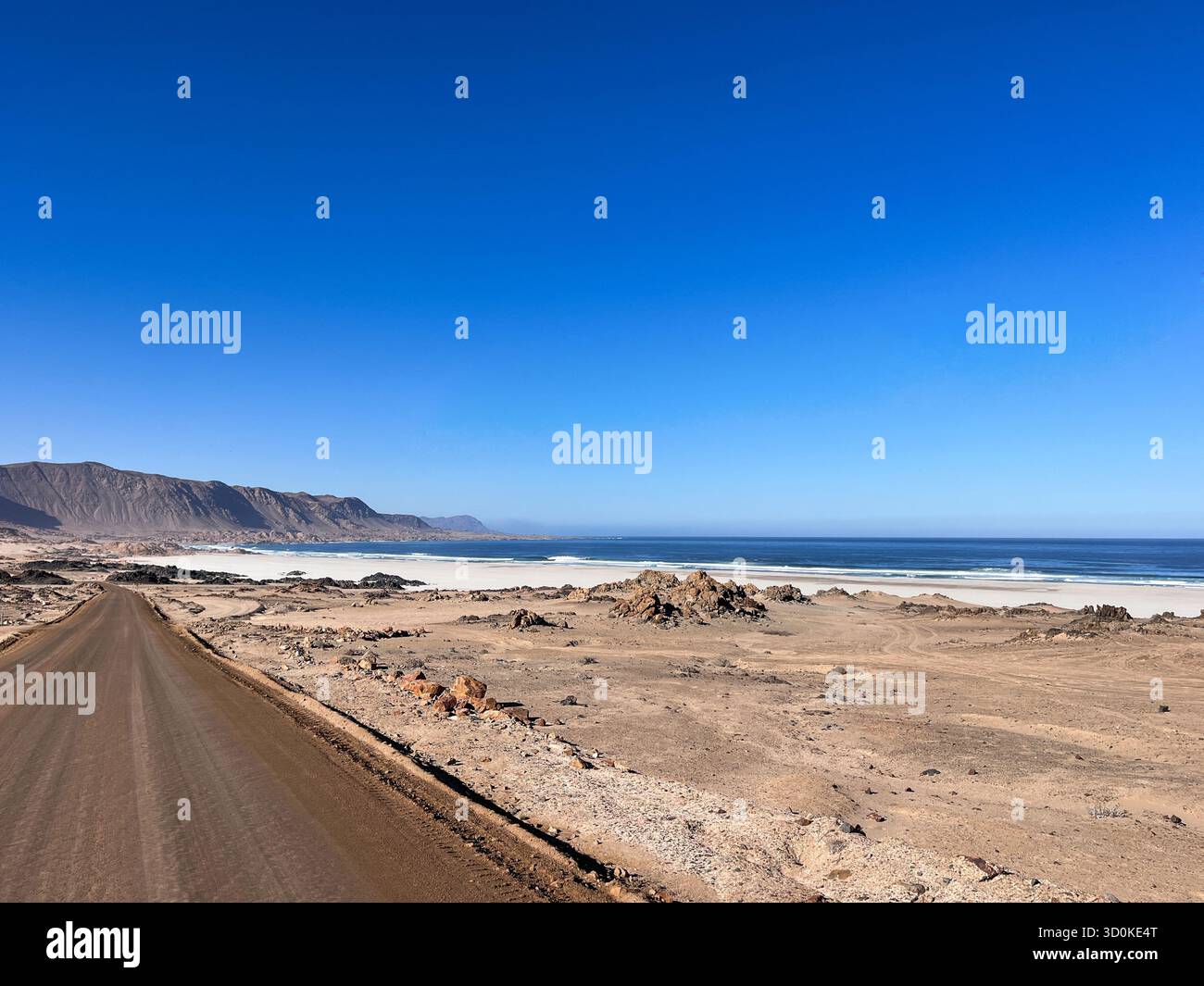 Beautiful scenic landscape view and dirt road going through National ...