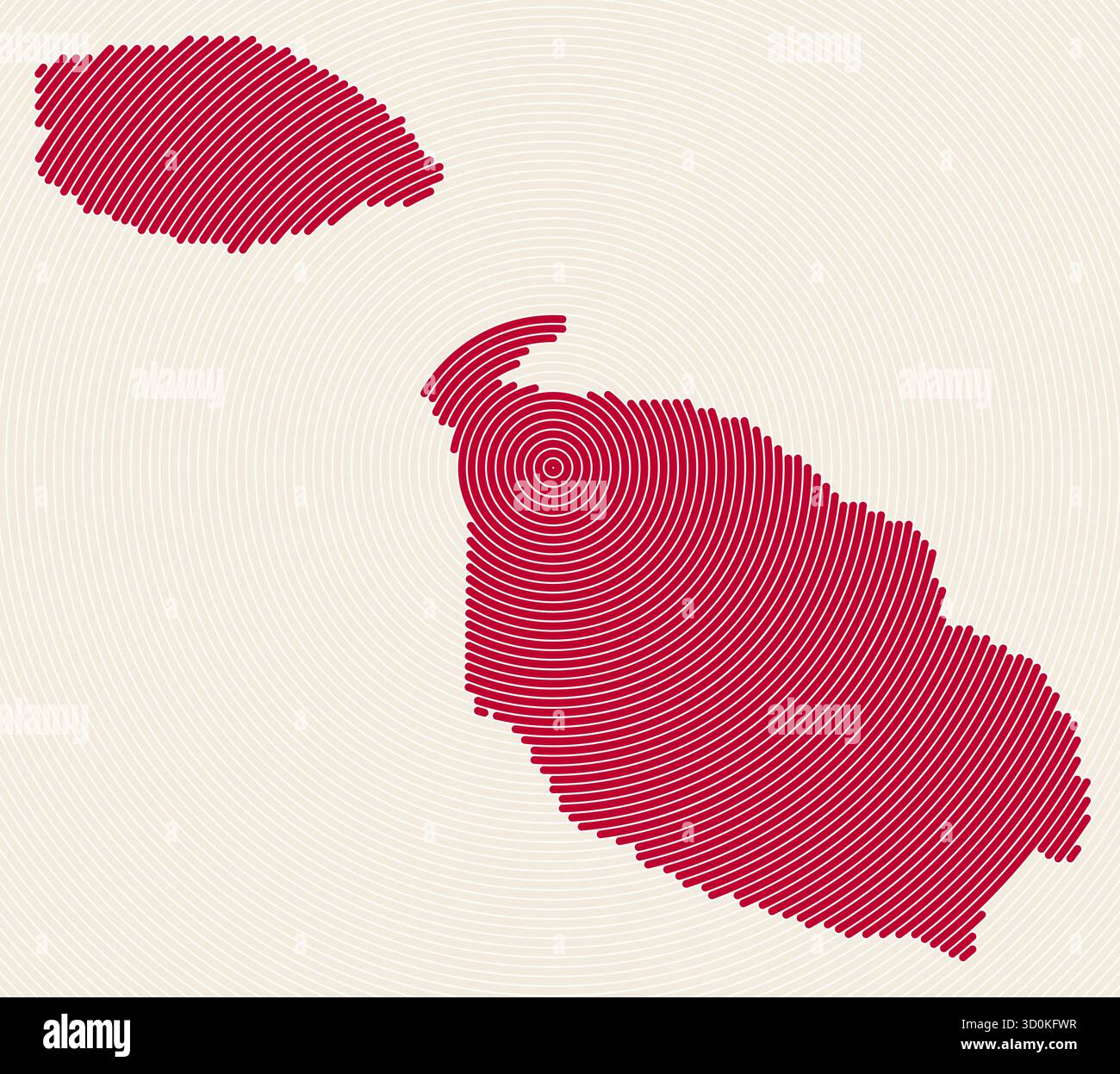 Malta shape rings. Country map formed by stacked circles. Malta ...