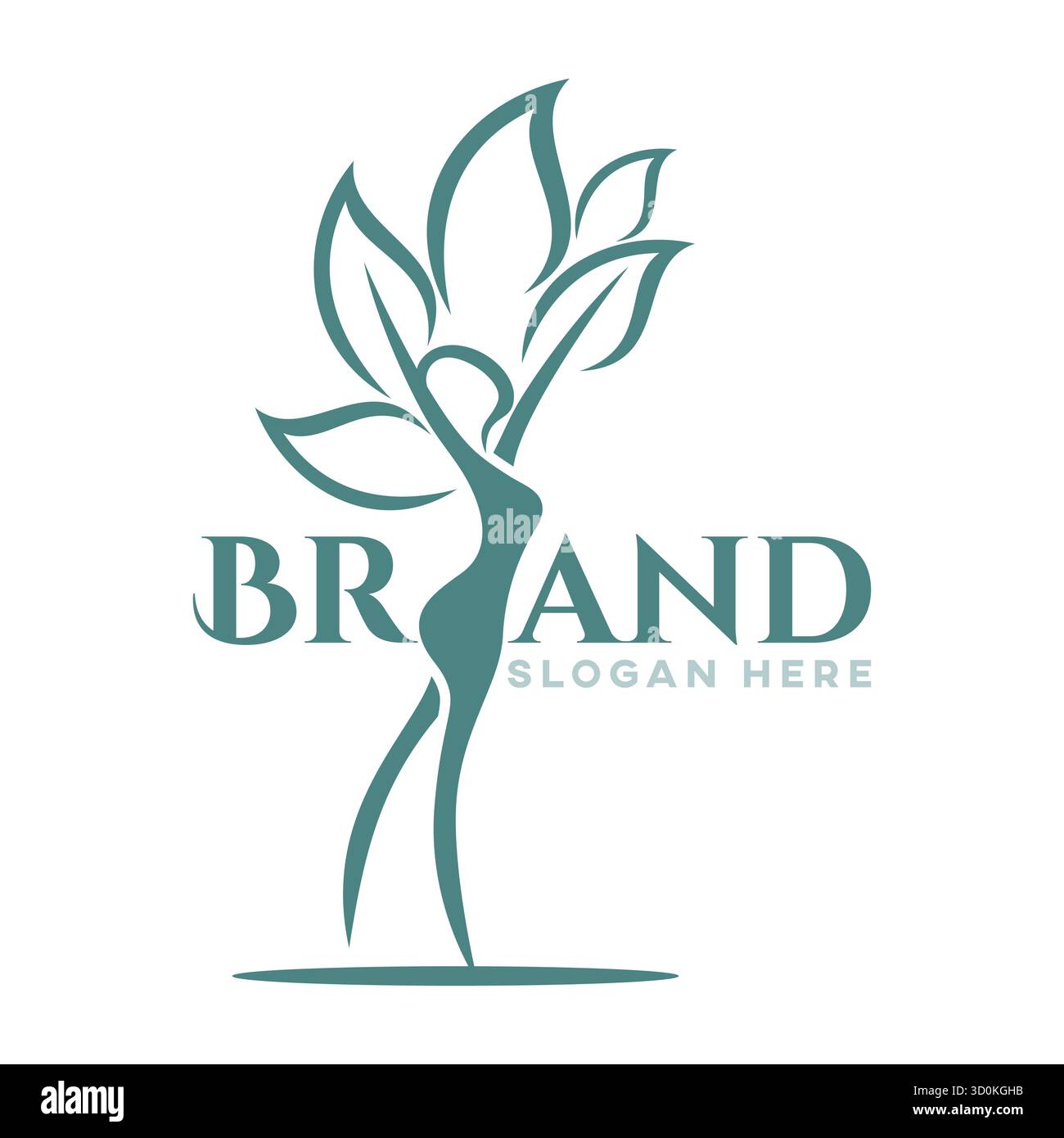 Modern tree woman logo Stock Vector Image & Art - Alamy