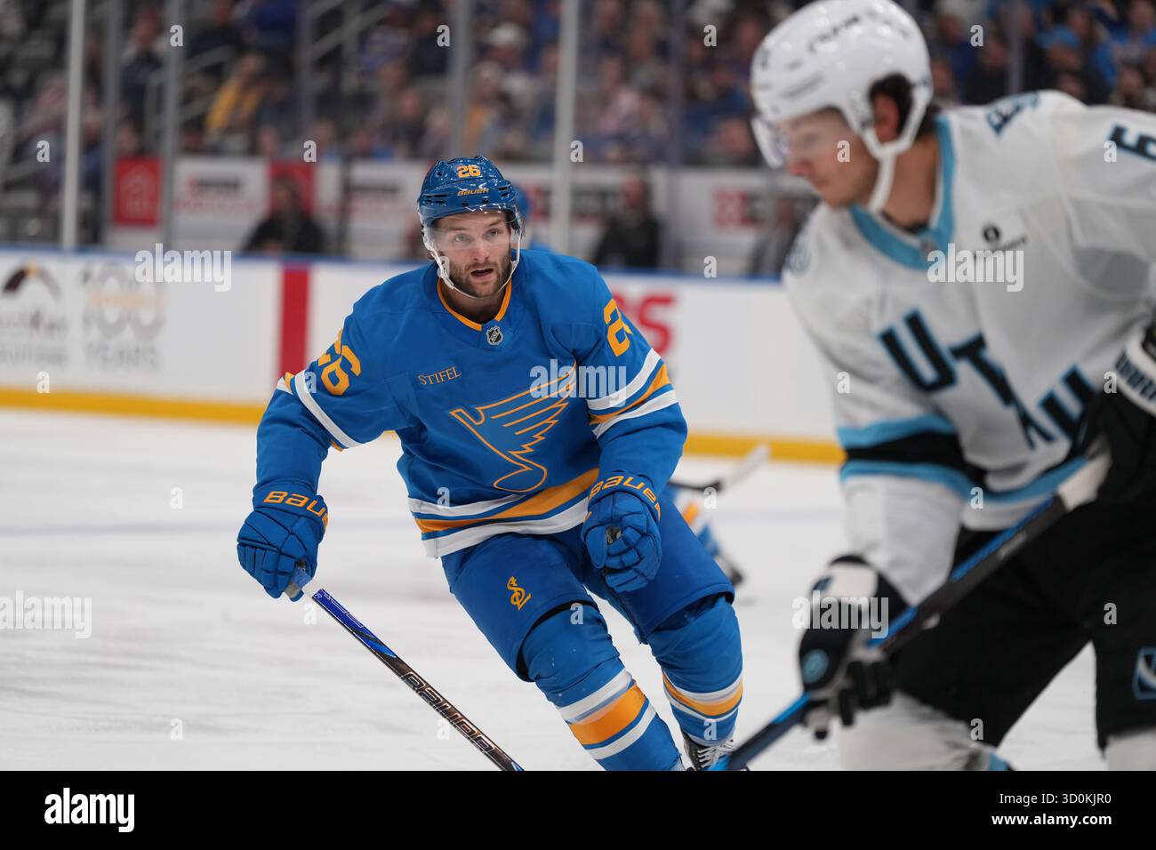St. Louis Blues' Nathan Walker (26) in action during the second period ...
