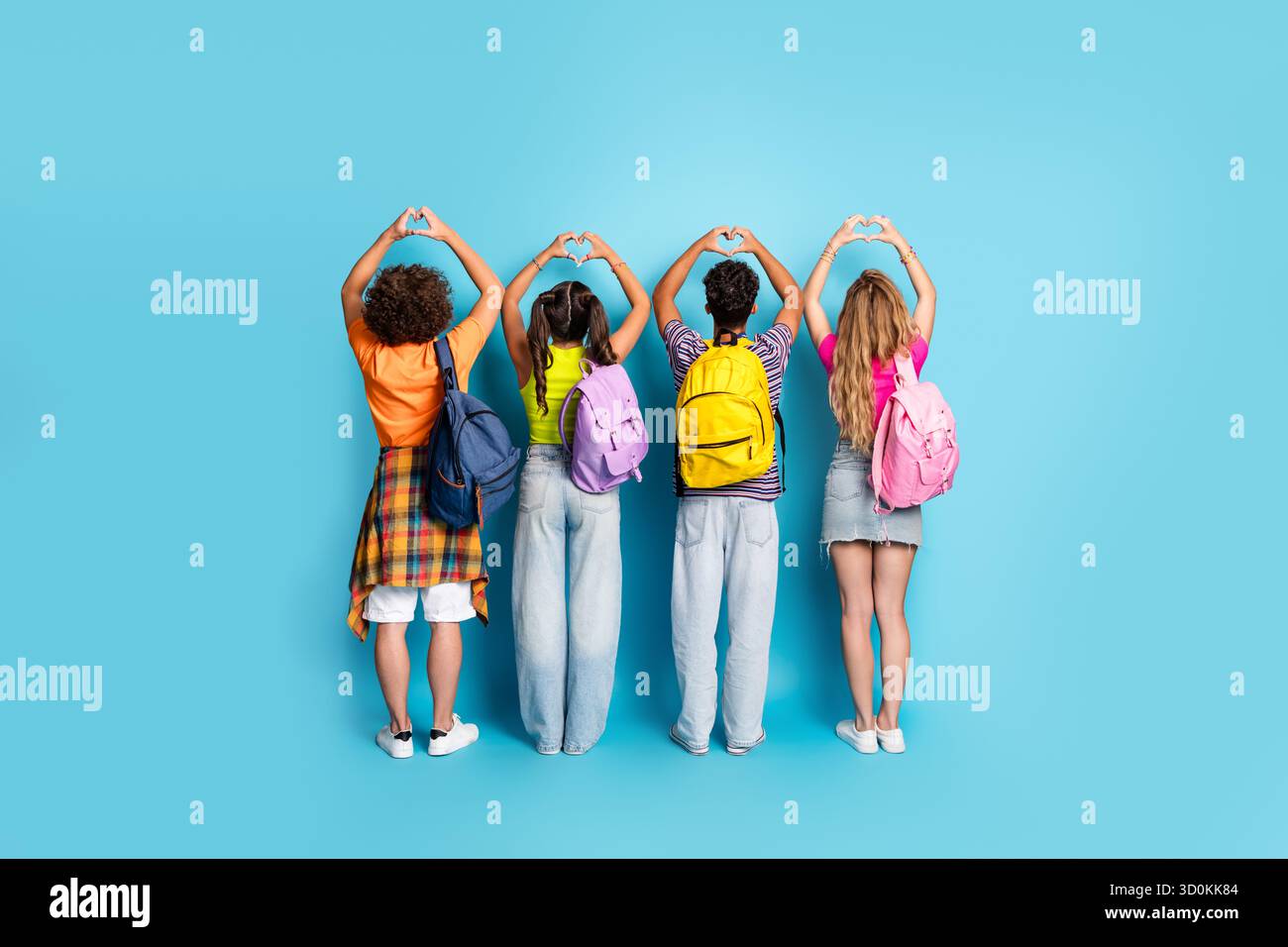 Four friends form heart hi-res stock photography and images - Alamy
