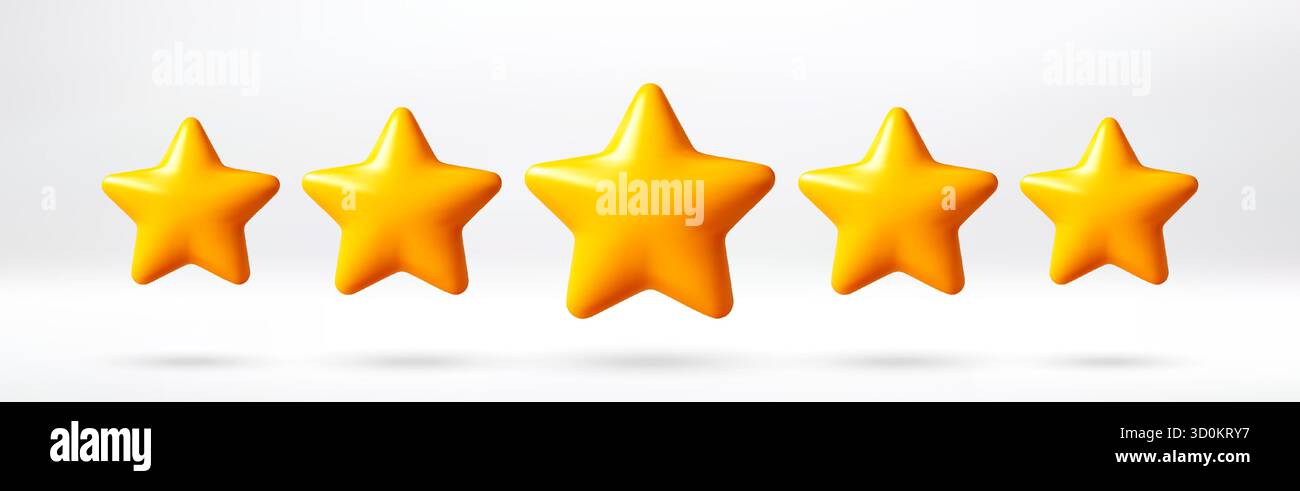Five yellow star rating Stock Vector Image & Art - Alamy