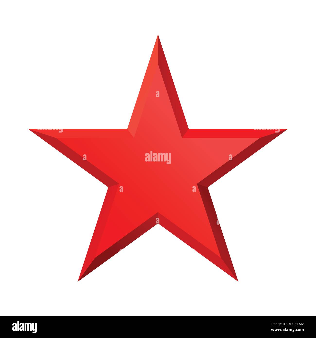 Red Christmas 3d Star glossy bright shine five angle star shape ...