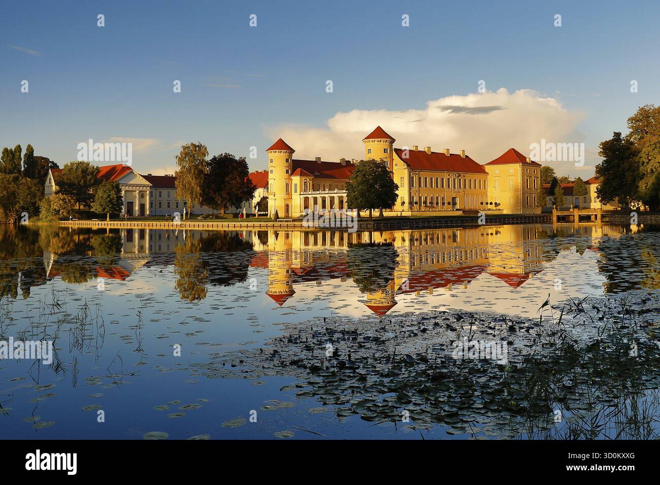 Rheinsberg Castle, lakeside with Lake Grienerick, Ostprignitz-Ruppin ...