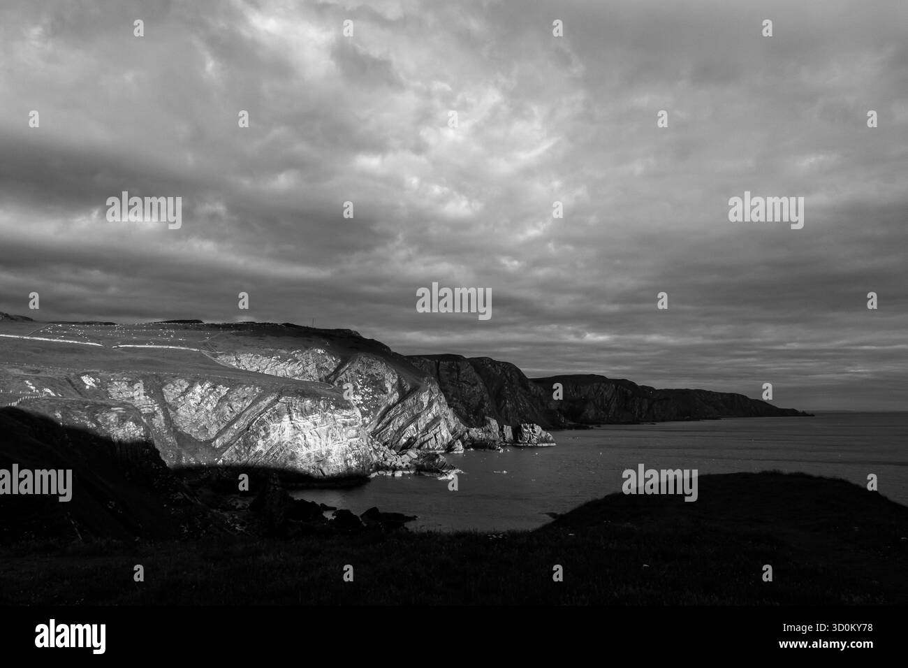 Sea coastal cliffs near Black and White Stock Photos & Images - Alamy
