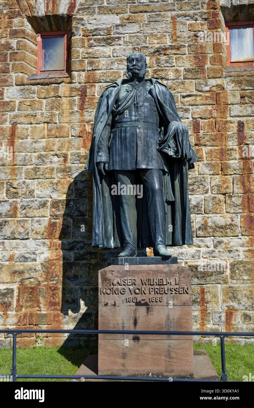 Bronze statue of Emperor Wilhelm I King of Prussia, Hohenzollern Castle ...