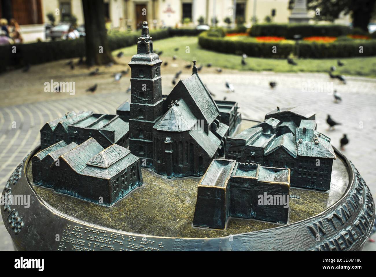 Bronze cast miniature attractions and architecture of Krakow in Poland ...