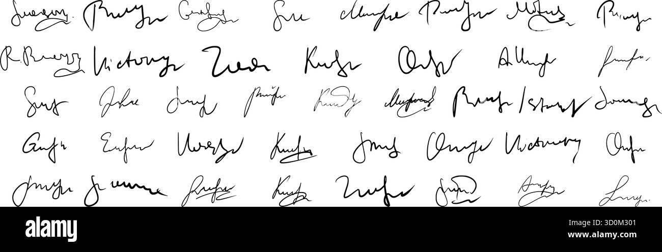 Example signature Stock Vector Images - Alamy