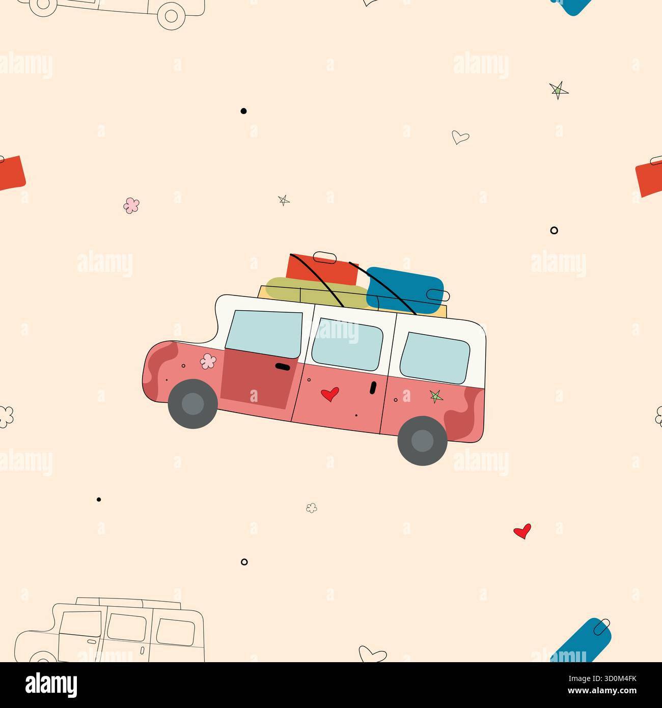 Camper van adventure in Stock Vector Images - Alamy