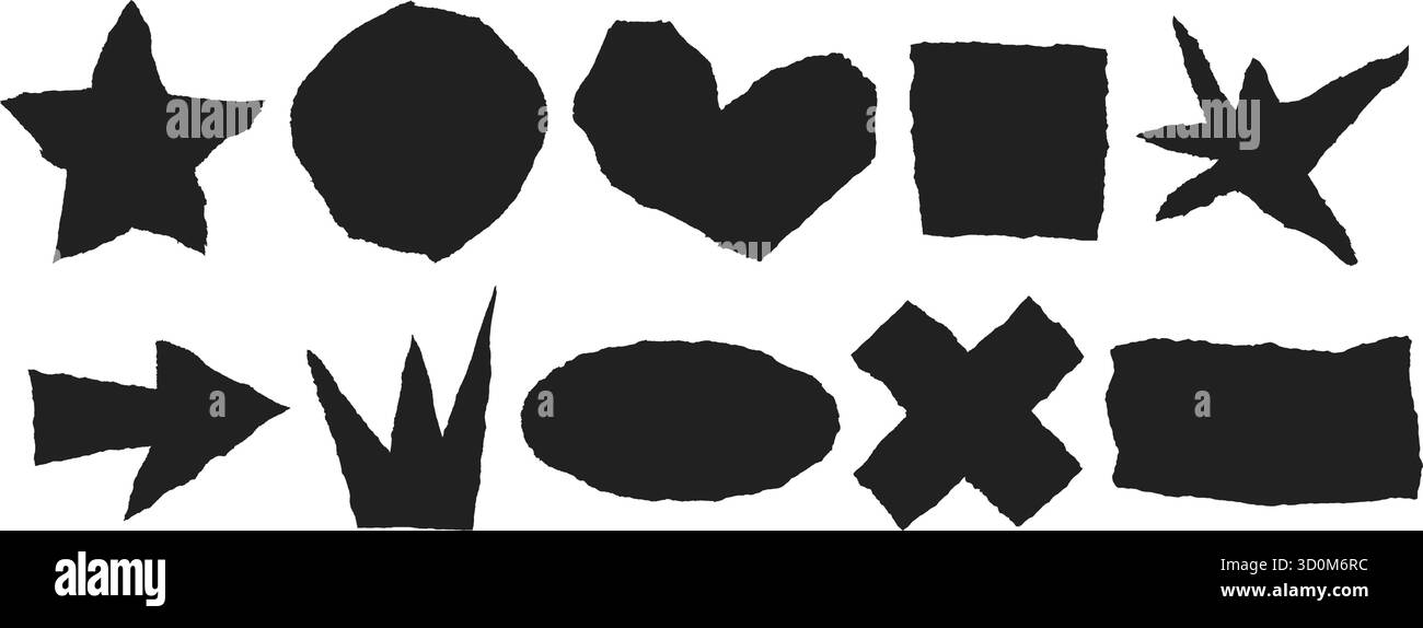 Paper heart cutout torn Stock Vector Images - Alamy