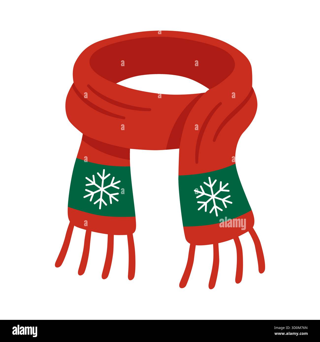 Red christmas scarf accessory Stock Vector Images - Alamy
