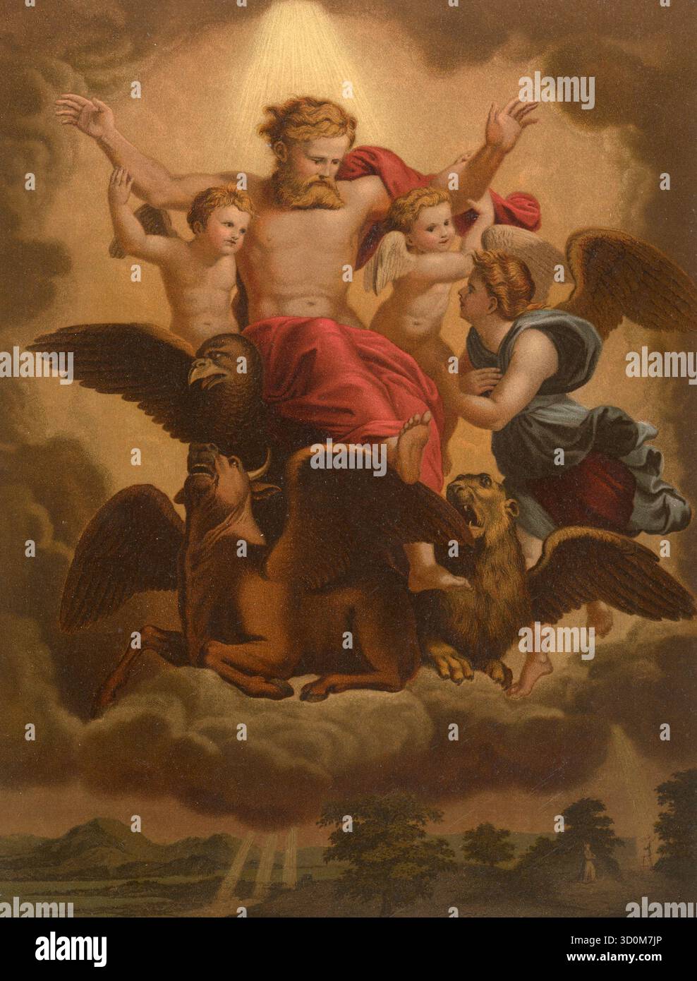 Biblical scene, Bible, Ezekiel's vision, one of the great prophets and ...