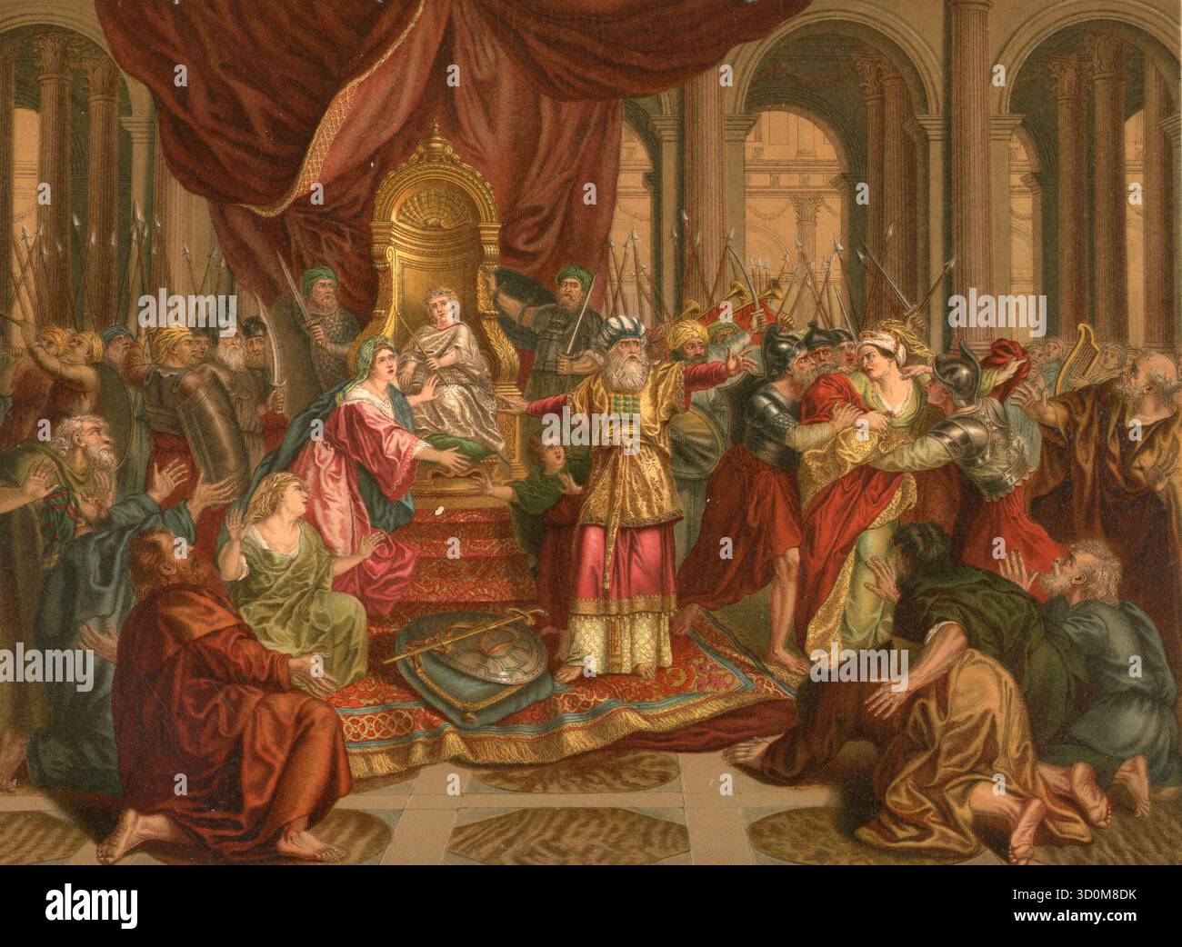 Biblical scene, Bible, The Murder of Queen Athaliah. Athaliah was the ...